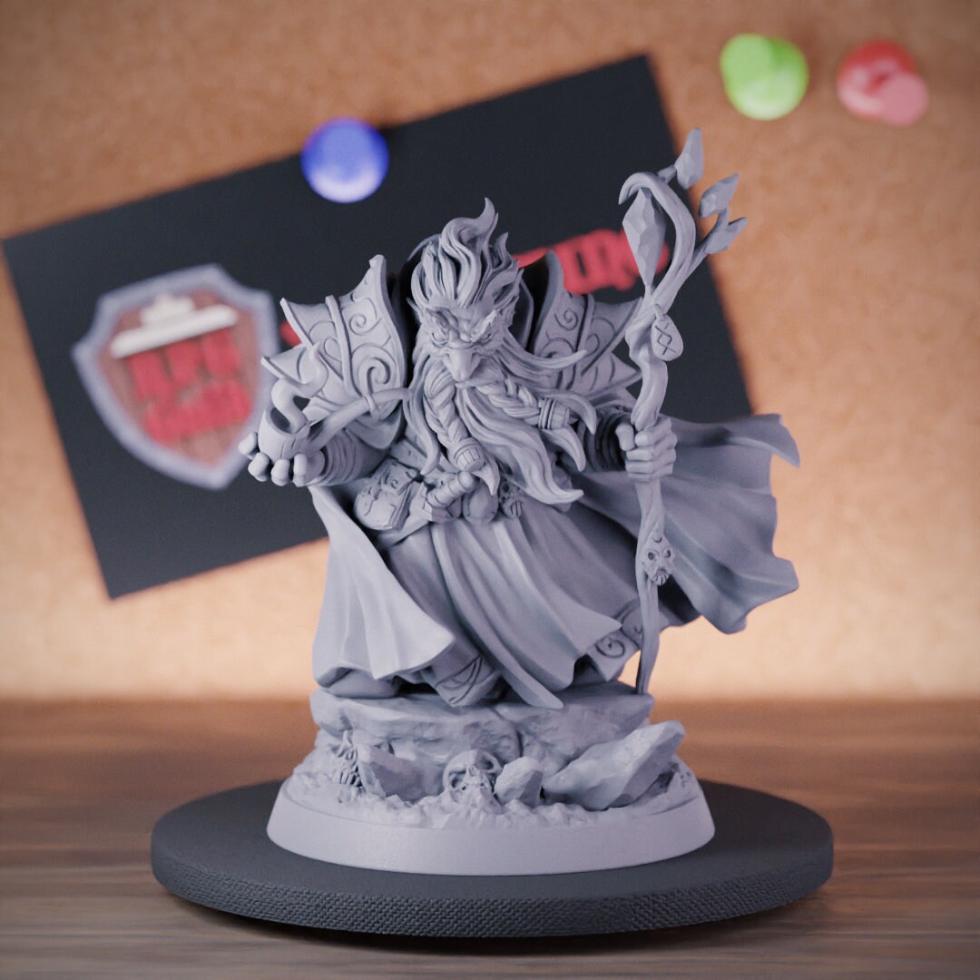 Sage Dwarf Miniature Dwarf Mage Mini Dungeons and Dragons Mini RPG ...