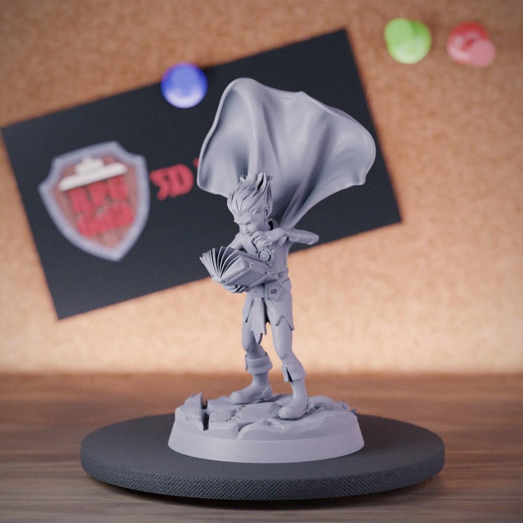 Young Mage Adventurer Miniature Wizard Dungeons and Dragons Mini RPG ...