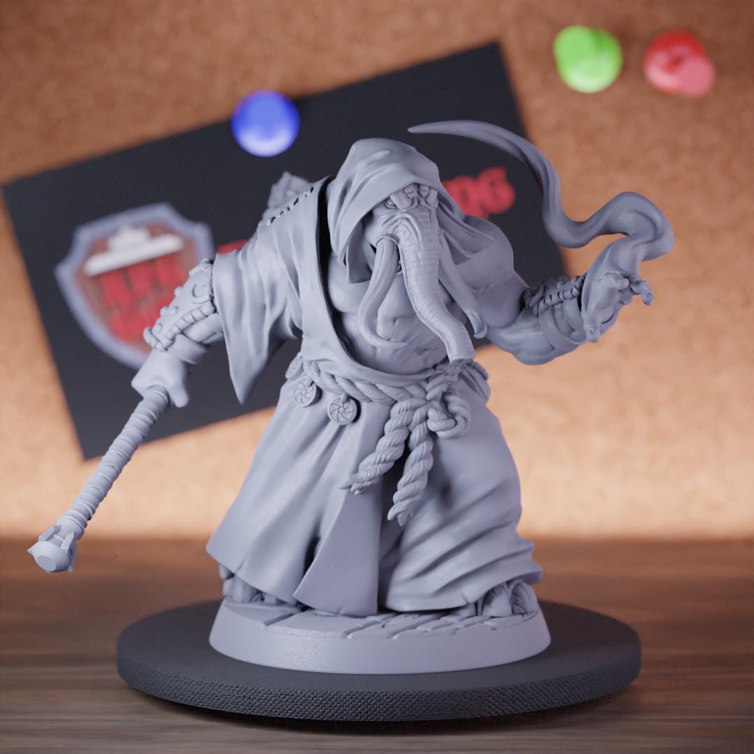 Loxodon Sorcerer Miniature Cleric Mini Dungeons and Dragons Mini RPG ...