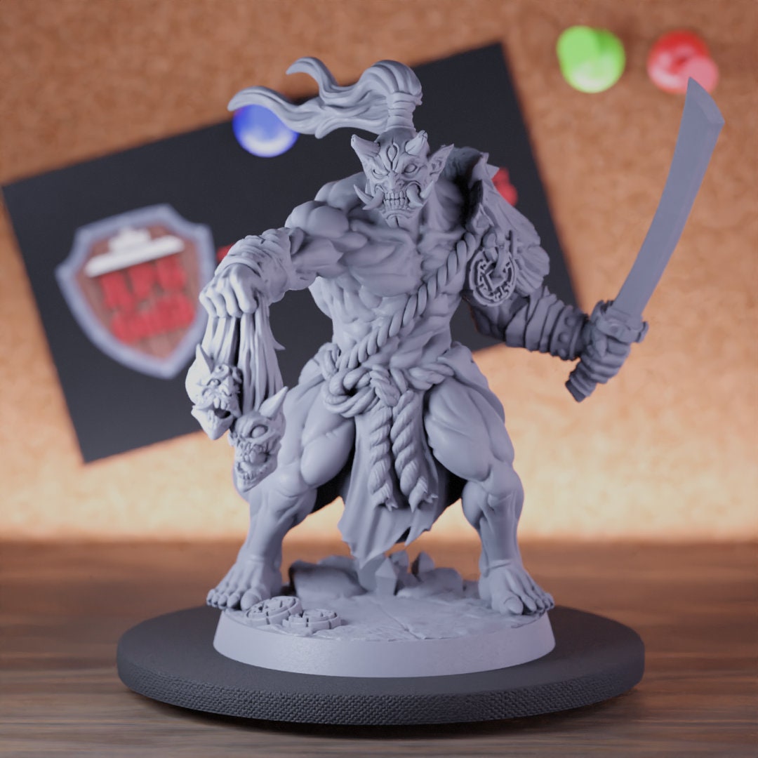 Oni Daemon Nightmare Miniature Fiend Monster Dungeons and Dragons Mini ...