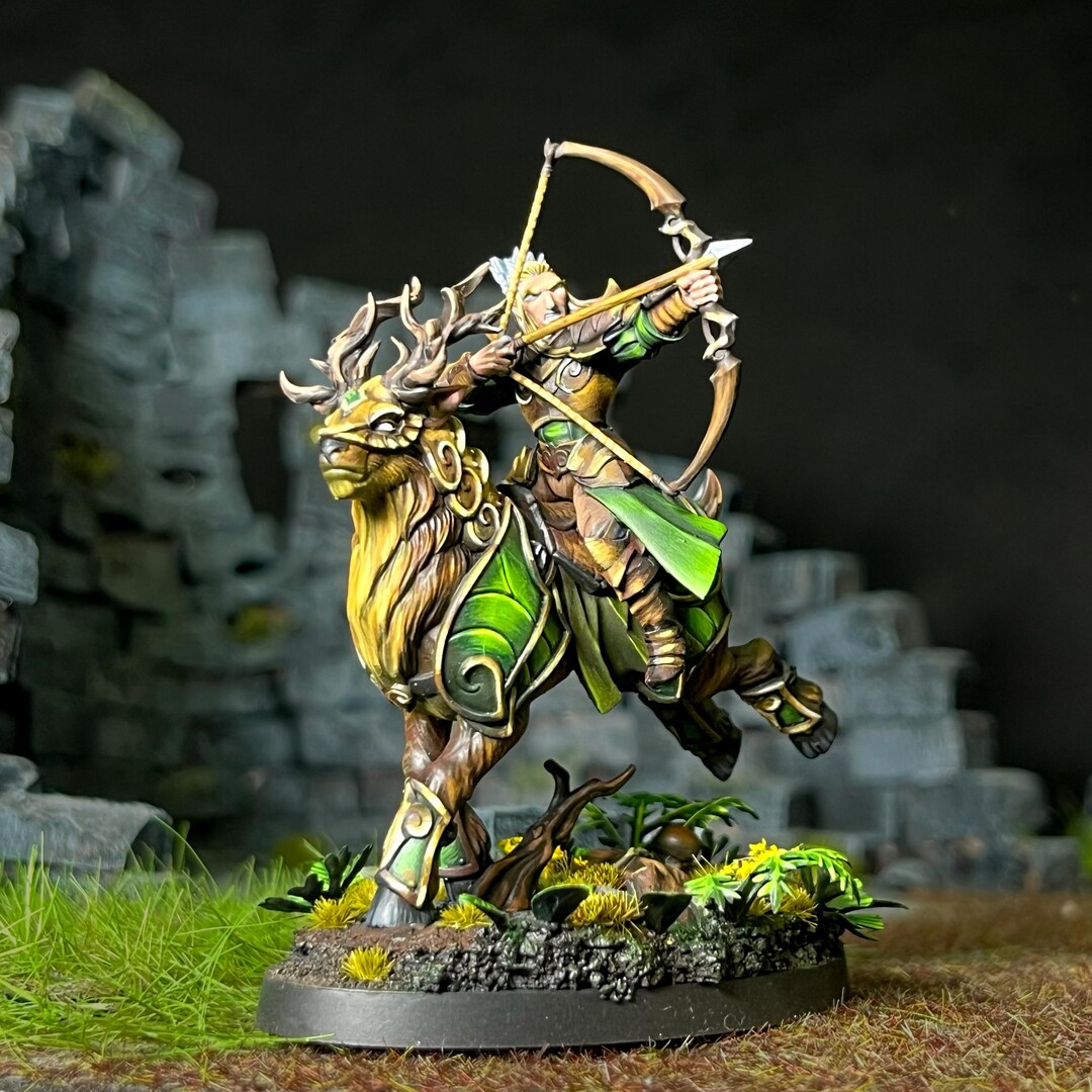 Elf Archer on Deer Painted Miniature Dungeons and Dragons Dnd RPG Mini ...