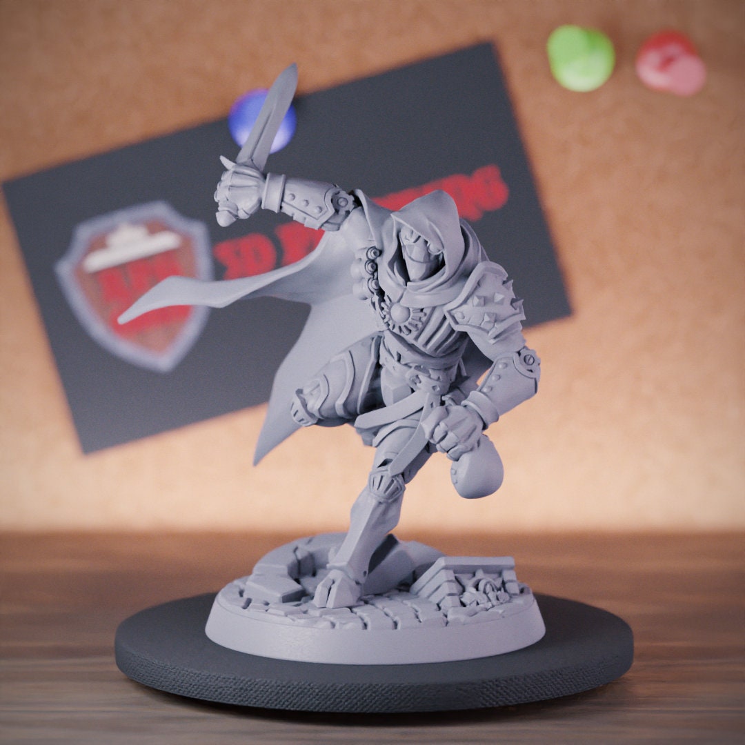 Warforged Rogue Miniature Assassin Mini Dungeons and Dragons Mini RPG ...