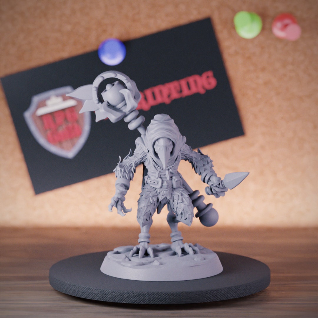 Kenku Warlock Wizard Miniature Sorcerer Dungeons and Dragons Mini RPG ...