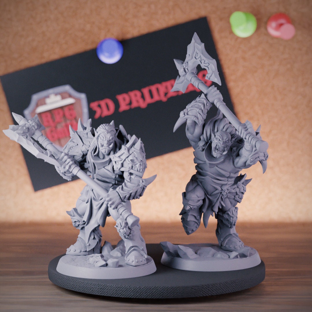 Tribe Orc Set Miniature Ogre Pack Mini Dungeons and Dragons Mini RPG ...
