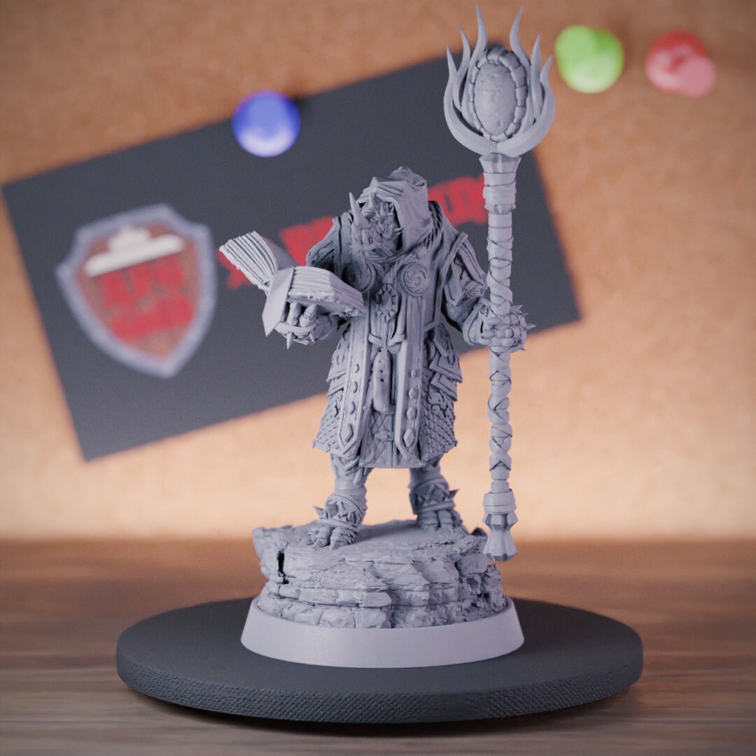 Dragonborn Mage Miniature Dungeons and Dragons Mini RPG Tabletop ...