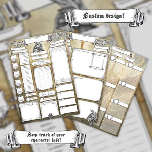 Dnd 5e Character Sheet Paladin Printable and Fillable PDF D&D 5e ...