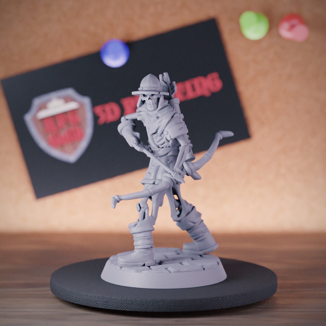 Skeleton Guard Miniature Dungeons and Dragons Mini RPG Tabletop ...
