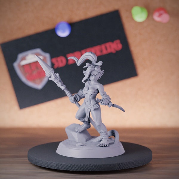 Female Goblin Fighter Mini - Etsy