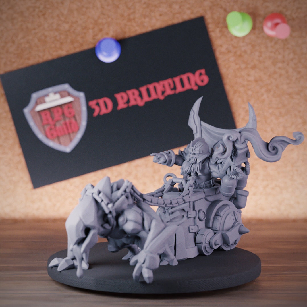 Dwarven Machine Miniature Dwarven Wagon Dungeons and Dragons Mini RPG ...