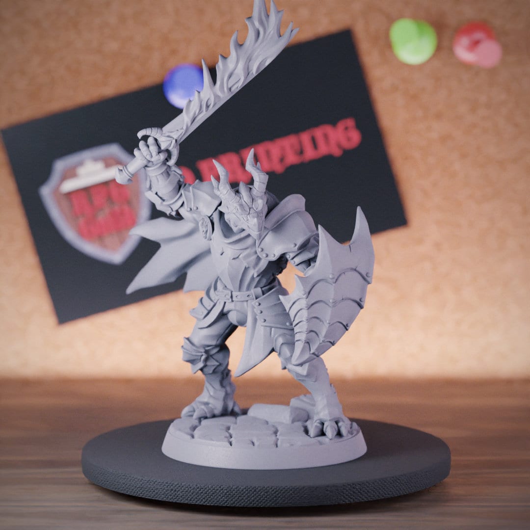Dragonborn Fighter Miniature Monster Mini Dungeons and Dragons Mini RPG ...