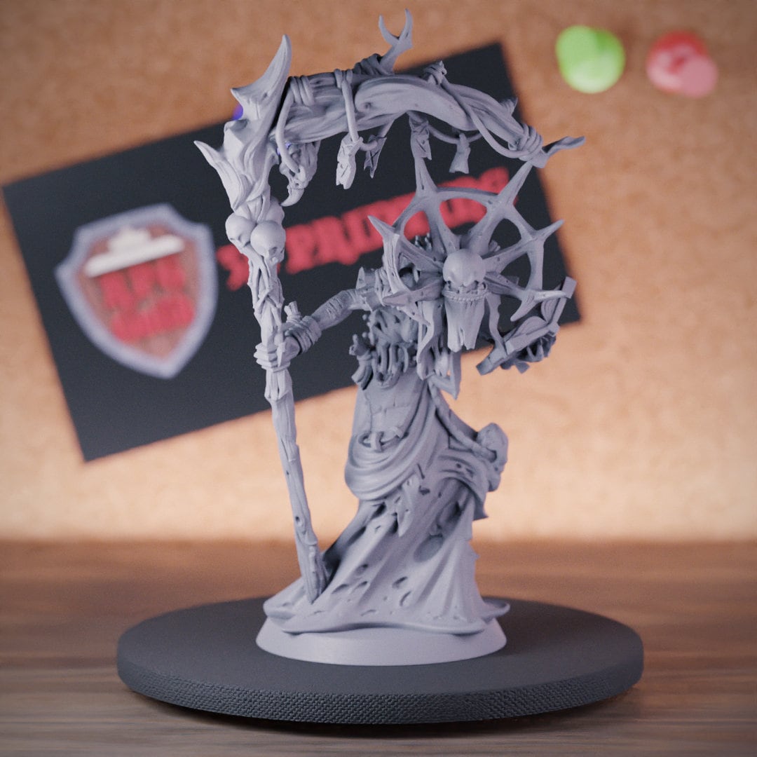 Undead Sorcerer Lich Mage Miniature Vecna Boss Dungeons and Dragons ...