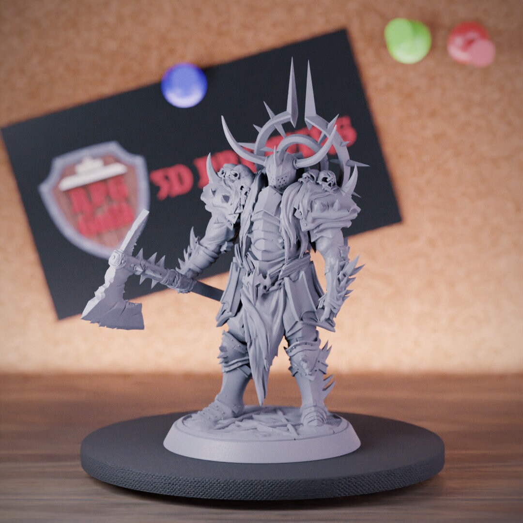 Death Knight Miniature Berserker Mini Dungeons and Dragons Mini RPG ...