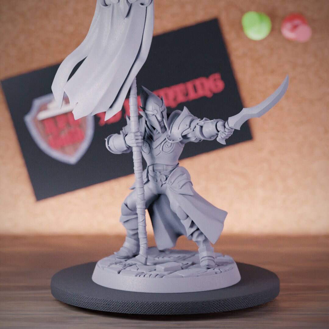 High Elf Captain Miniature Half-elf Fighter Mini Dnd Dungeons and ...