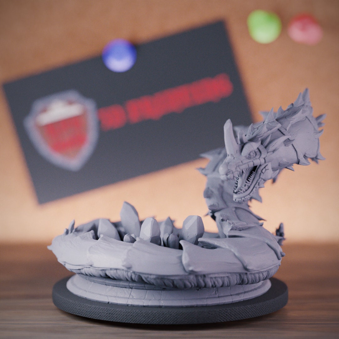 Snake Stone Construct Miniature | 28mm 32mm 38mm 75mm | Resin 3D ...