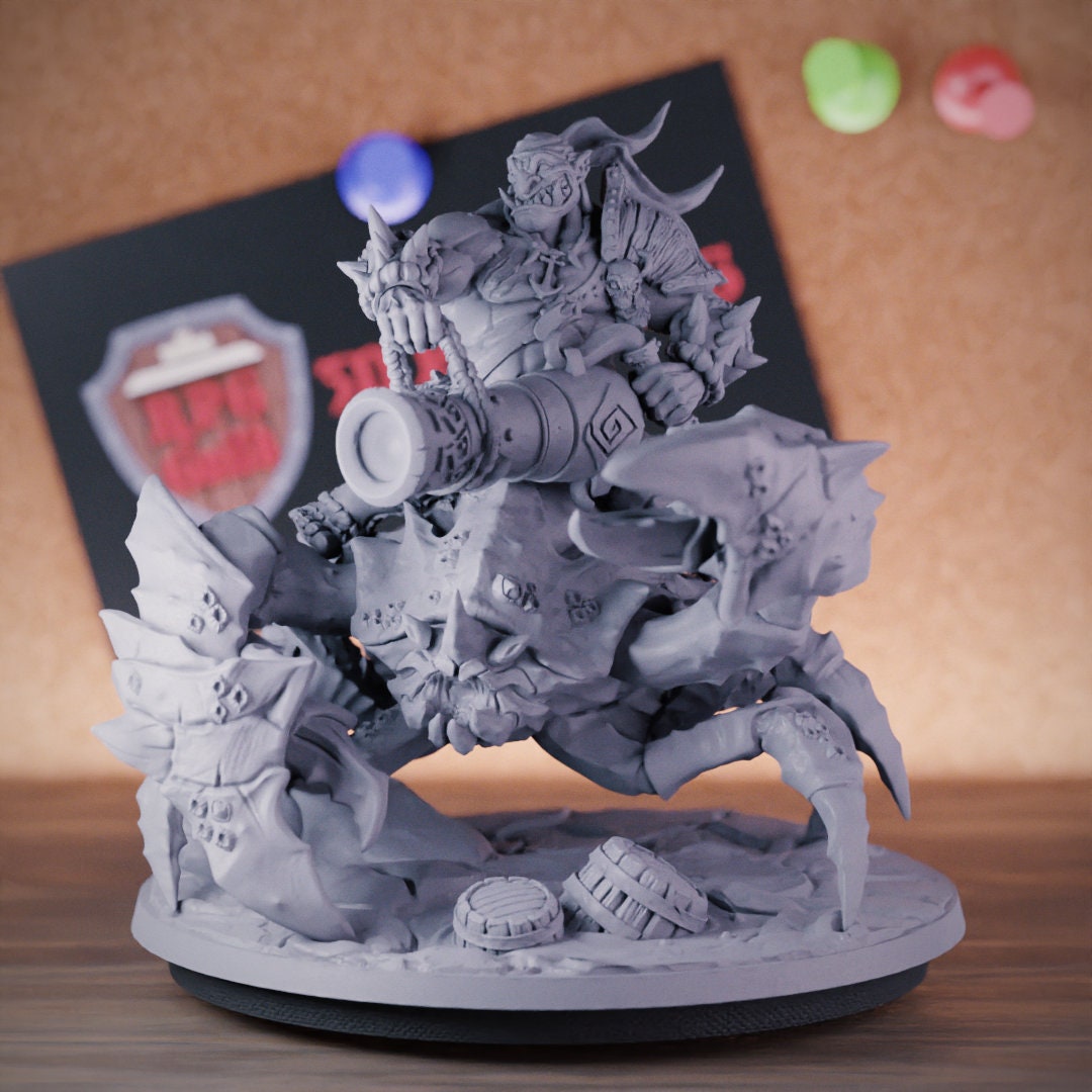 Orc Riding Giant Crab Miniature Crab Monster Mini Dungeons and Dragons ...