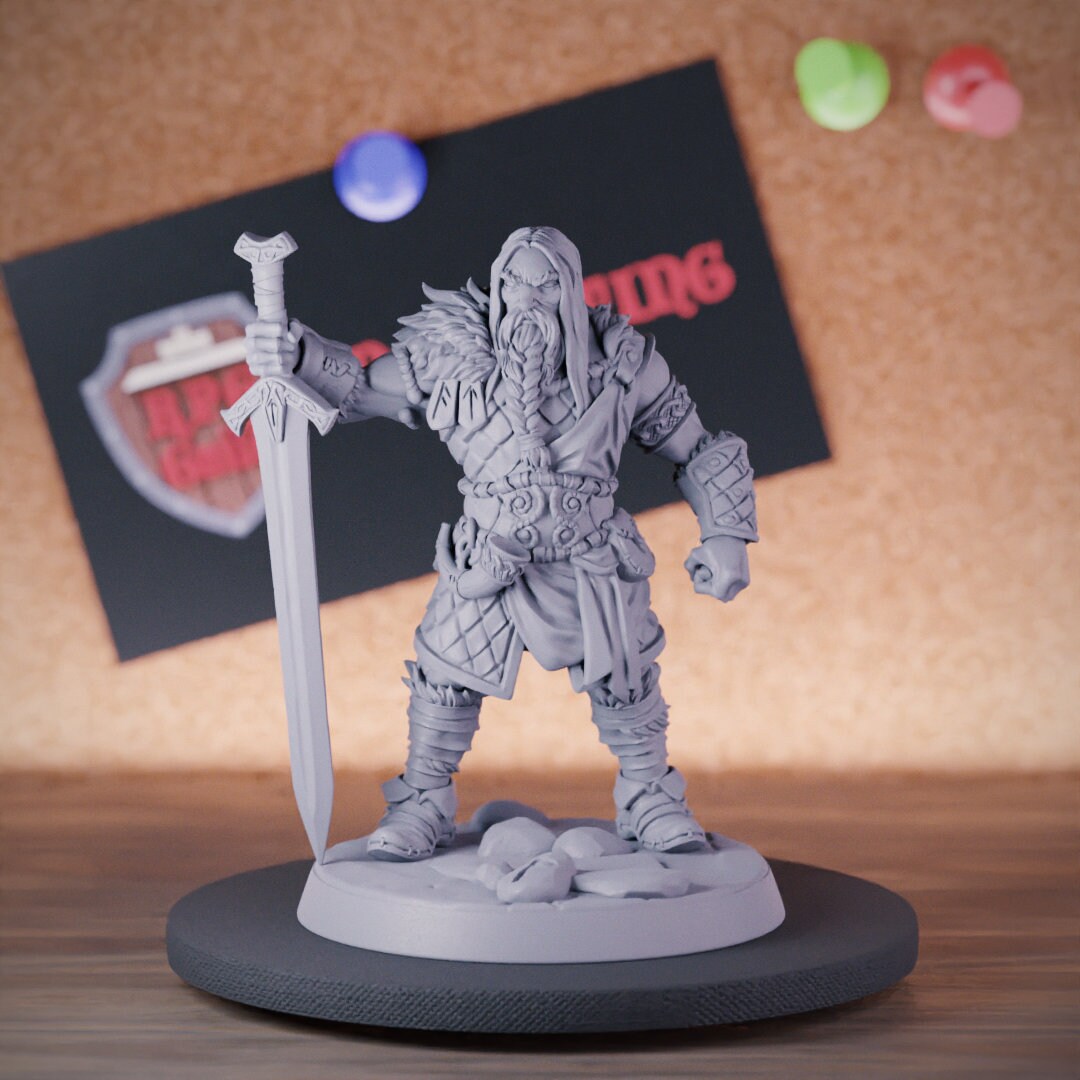 Savage Fighter Miniature Viking Mini Dungeons and Dragons Mini RPG ...