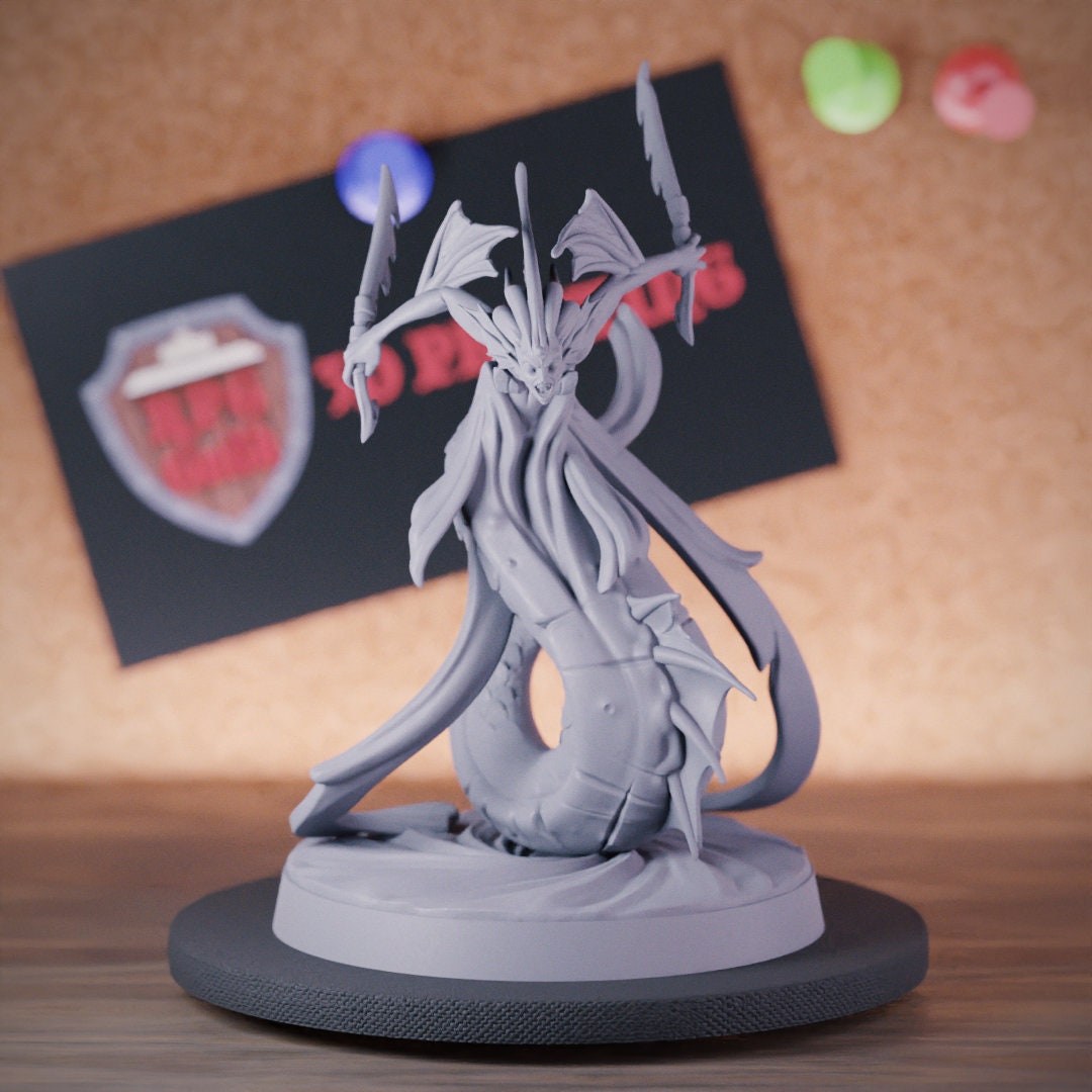 Merfolk Siren Scout Miniature Underwater Monster Dungeons and Dragons ...