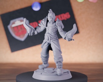 Human Wizard Miniature Sorcerer Dungeons and Dragons Mini Tabletop RPG ...