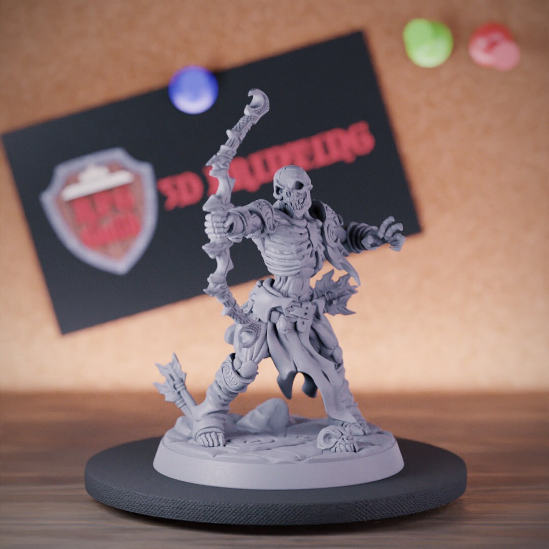 Skeleton Crypt Archer Guard Miniature Dungeons and Dragons Mini RPG ...