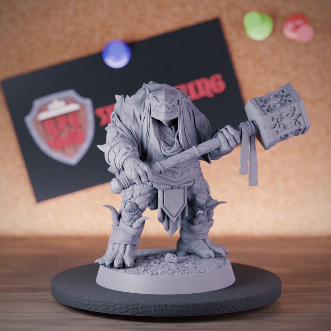 Old Tortle Miniature Fighter Dungeons and Dragons Mini RPG Tabletop ...