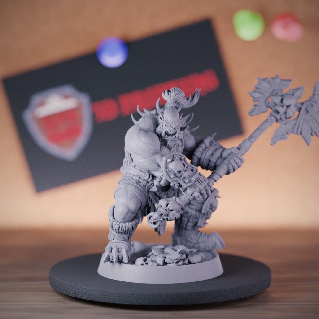 Orc Warrior Miniature Dungeons and Dragons Mini RPG Tabletop Miniature ...
