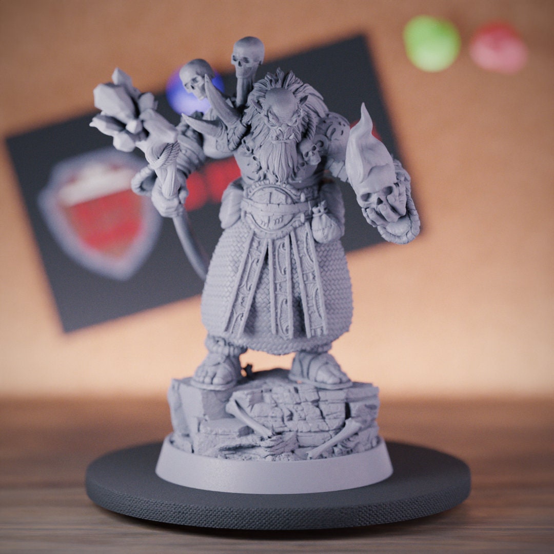 Bugbear Warlock Boss Miniature Dungeons and Dragons Mini RPG Tabletop ...