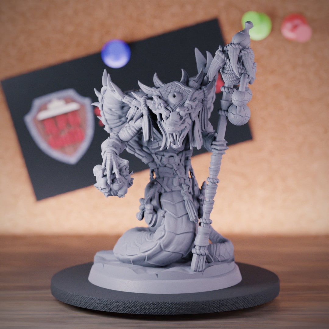 Yuan Ti Warlock Miniature Wizard Dungeons and Dragons Mini RPG Tabletop ...