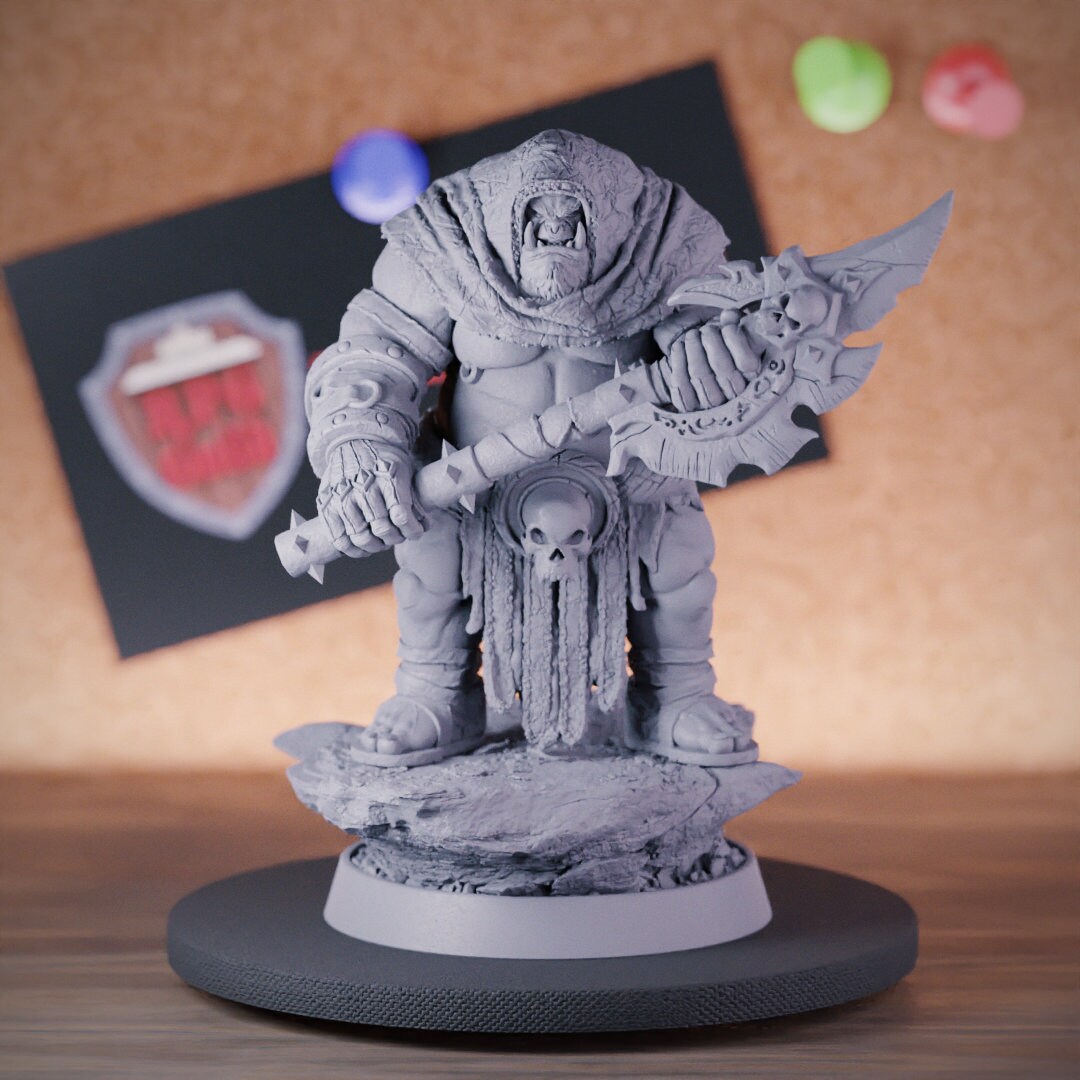 Orc Warlock Miniature Guldan Monster Dungeons and Dragons Mini RPG ...