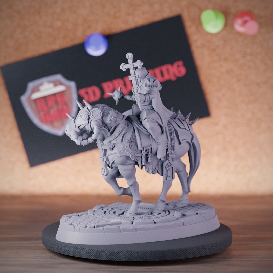 Templar Crusader Miniature Priest Dungeons and Dragons Mini RPG ...