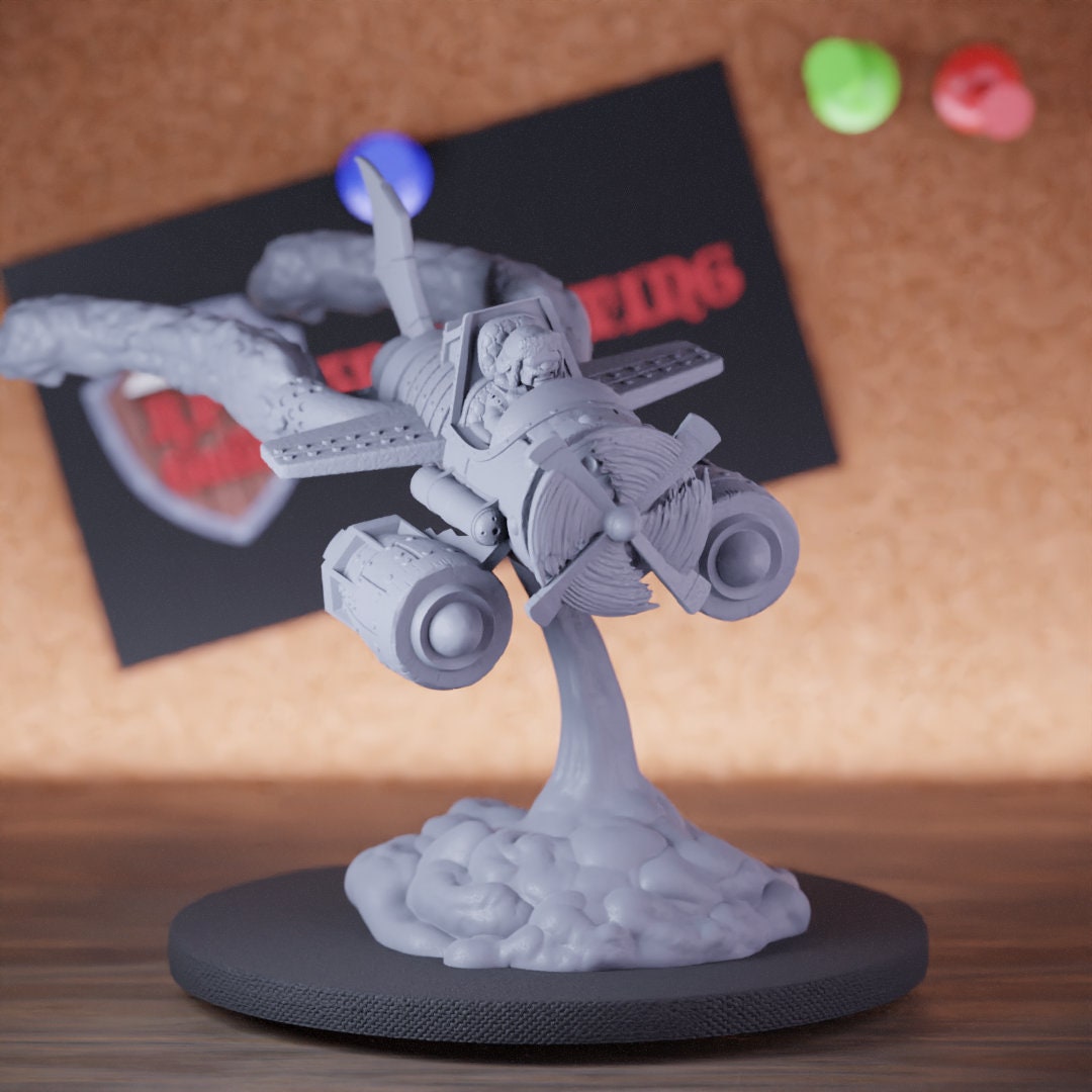 Red Dragon Fighter Plane Miniature Dungeons and Dragons Mini RPG ...
