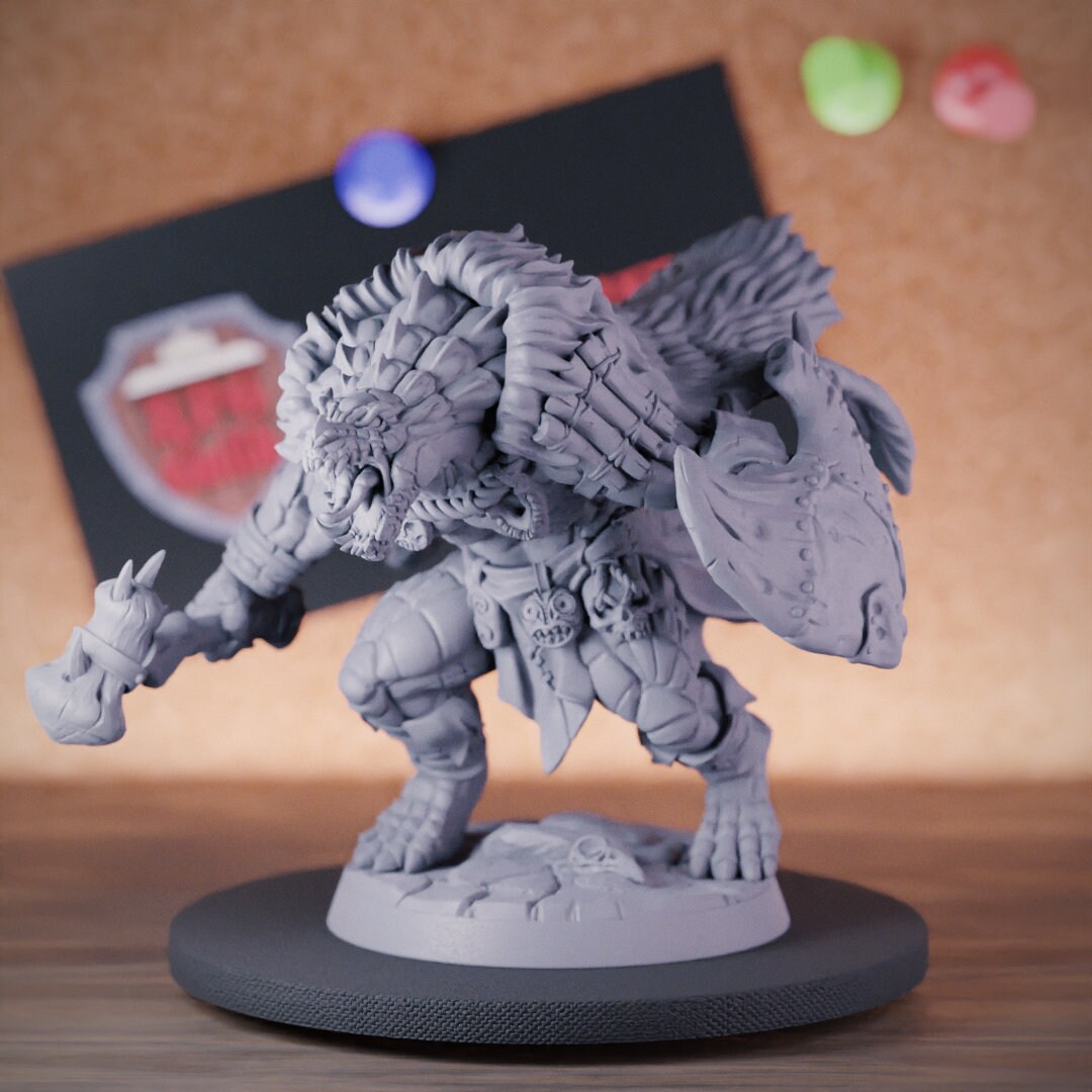 Lizardmen Warrior Miniature Dungeons and Dragons Mini RPG Tabletop ...
