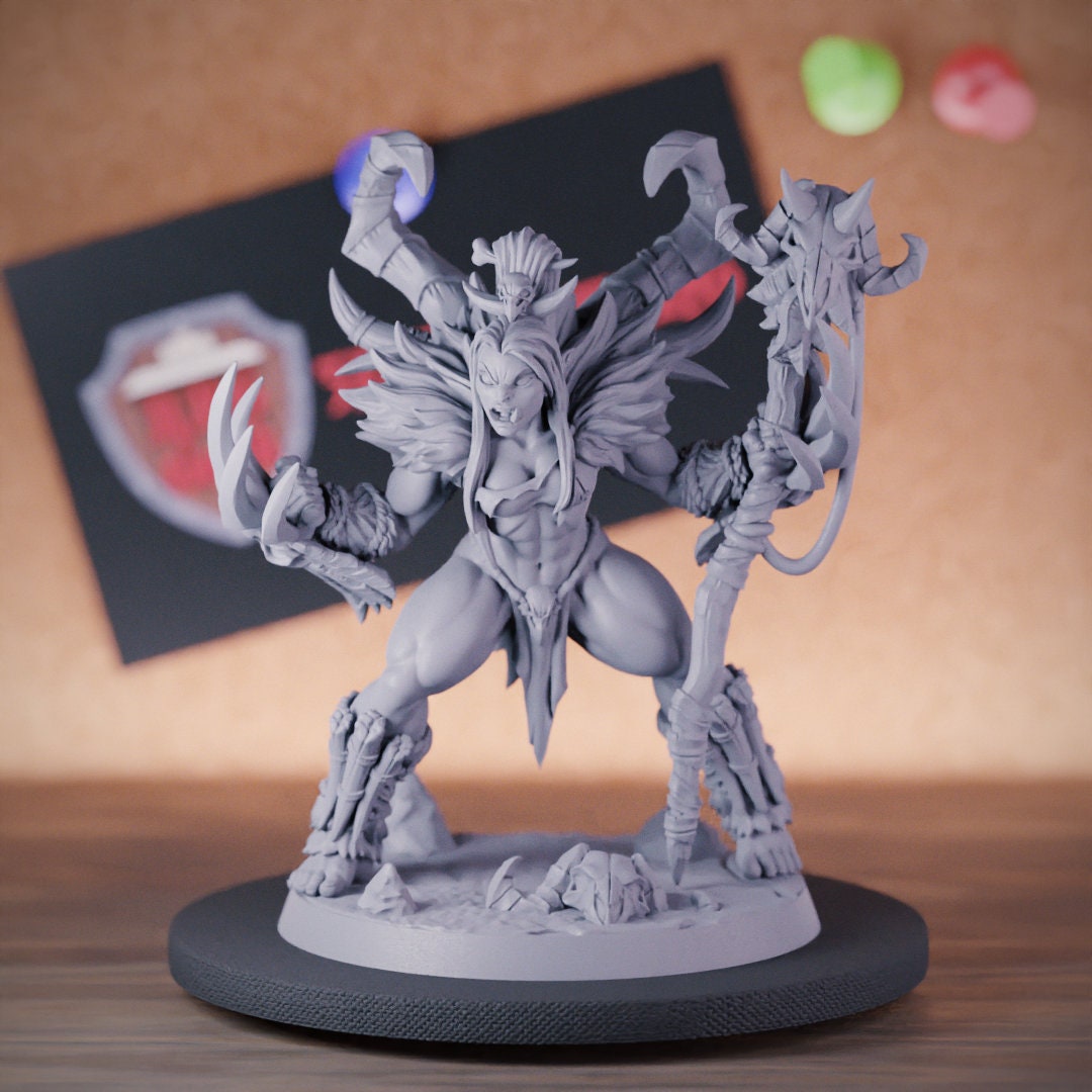 Goblin Female Shaman Miniature Gobin Tribe Queen Dungeons and - Etsy