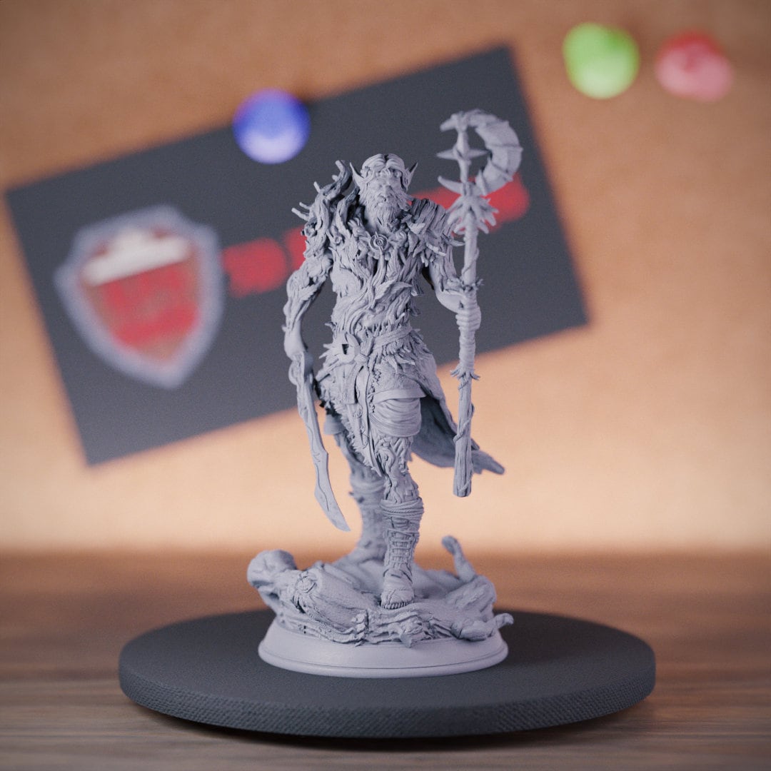 Elf Druid Miniature Wild Mage Mini Dungeons and Dragons Mini RPG ...