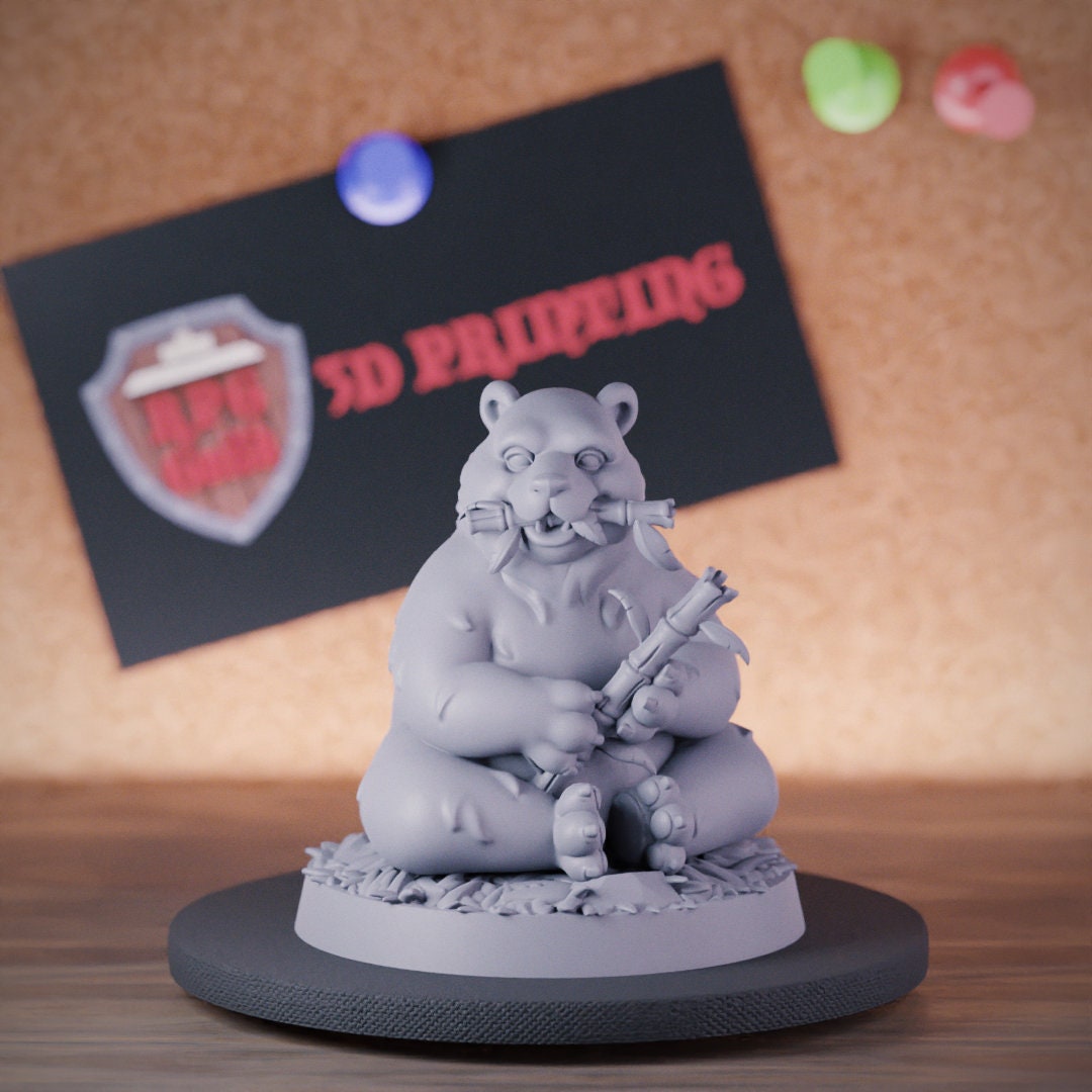 Panda Companion Miniature Cute Animal Dungeons and Dragons Mini RPG ...