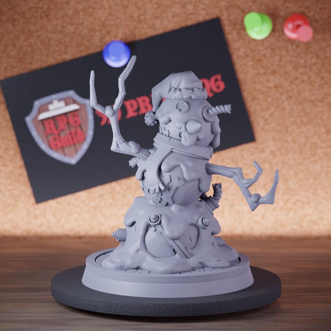 Snowman Bomb Miniature Christmas Gift Mini Dungeons and Dragons Mini ...