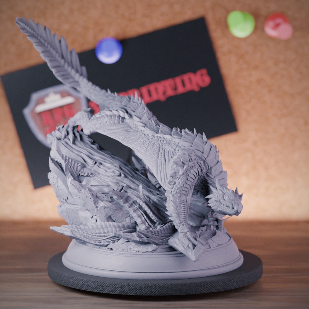 Lizard Beast Miniature | 28mm 32mm 38mm 75mm | Resin 3D Printed Dnd ...