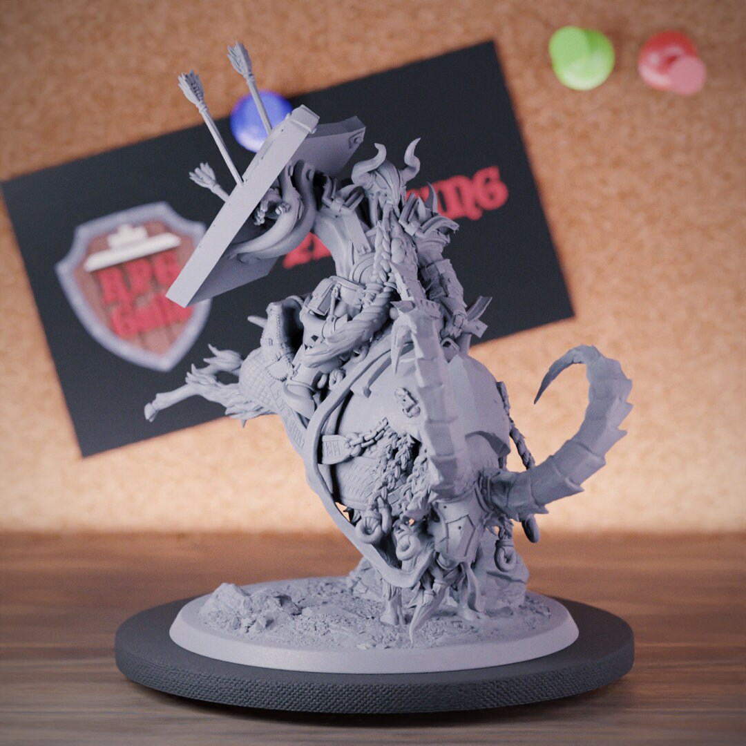 Mountain Dwarf Charger Miniature Mounted Mini Dungeons and Dragons Mini ...