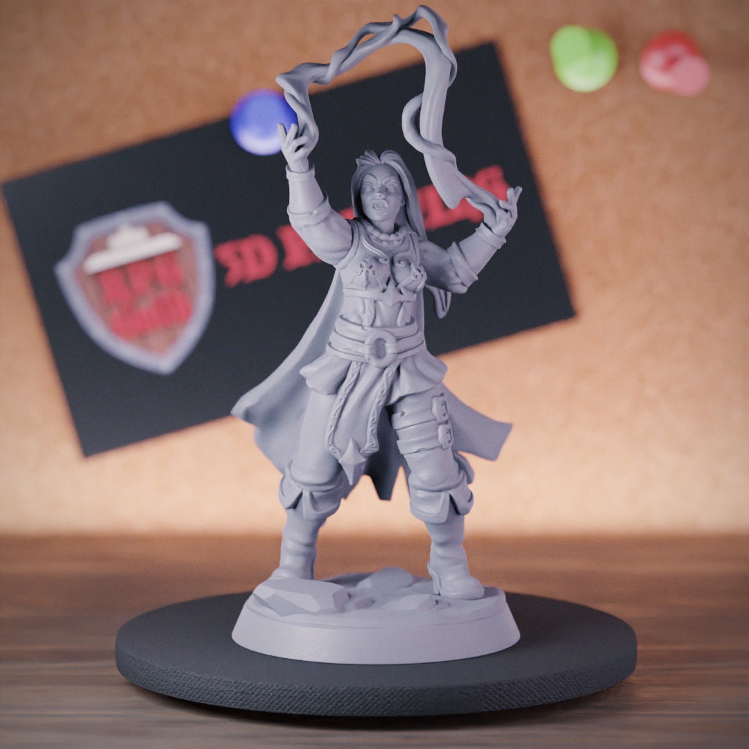 Female Sorcerer Miniature Dungeons and Dragons Mini RPG Tabletop ...
