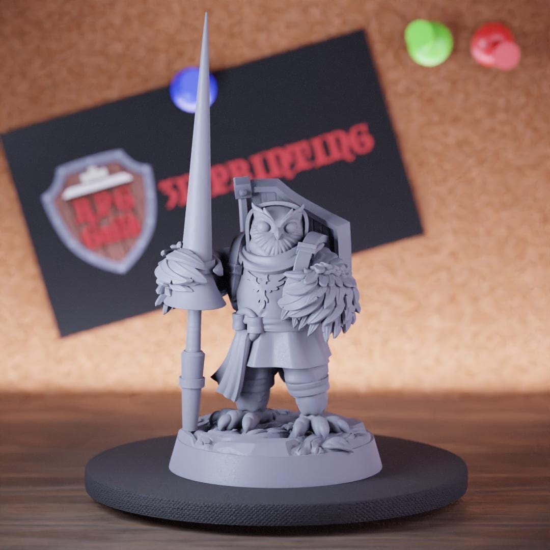 Owlin Paladin Miniature Oath of Devotion Mini Dungeons and Dragons Mini ...