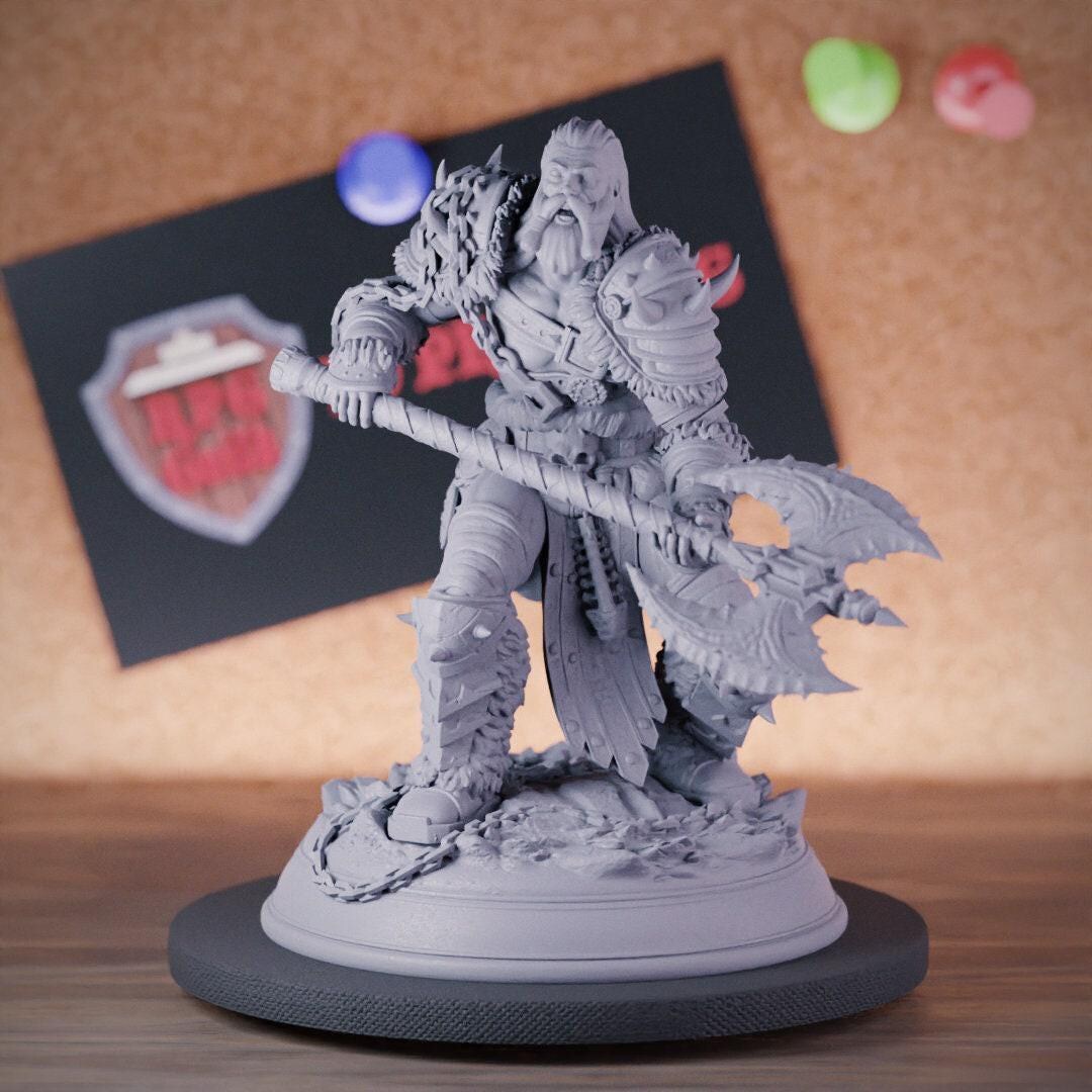 Frost Giant With Axe Miniature | 28mm-75mm | Resin 3D Printed D&D ...