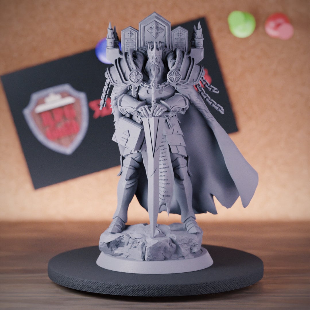 King Templar Fighter Miniature Paladin Cleric Dungeons and Dragons Mini ...