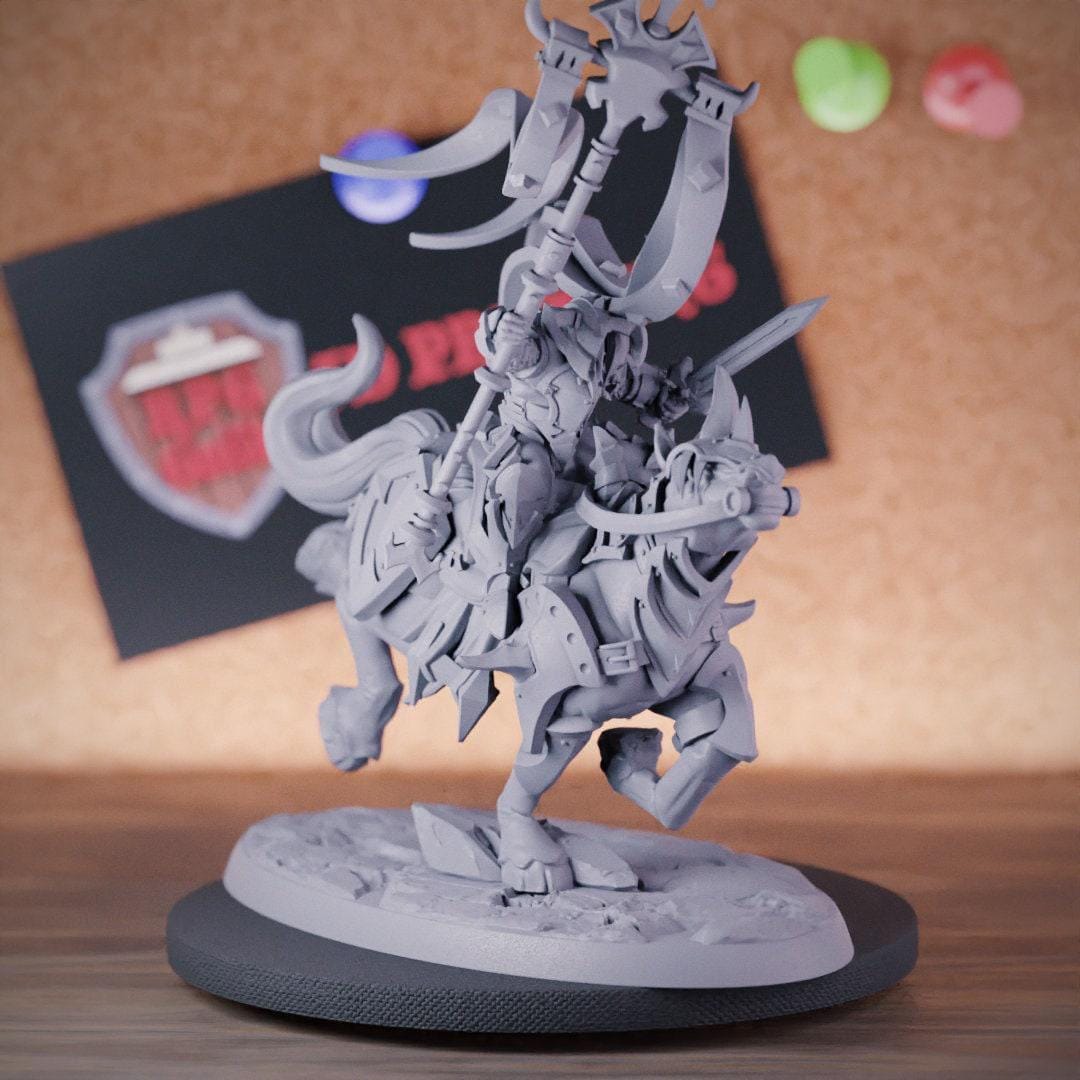 Dark Knight Heavy Cavalry Miniature Human Fighter Dungeons and Dragons ...