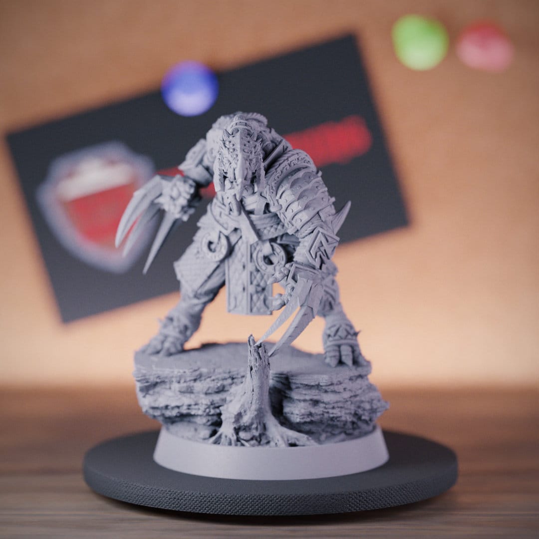 Dragonborn Warrior Miniature Dungeons and Dragons Mini RPG Tabletop ...