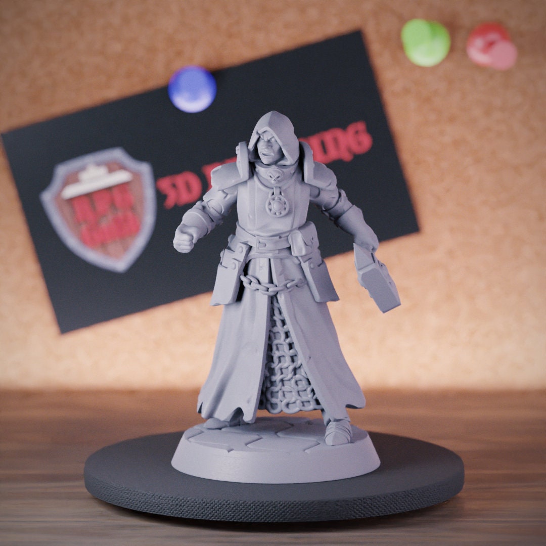 Human Twilight Cleric Miniature Paladin Priest Dungeons and Dragons ...