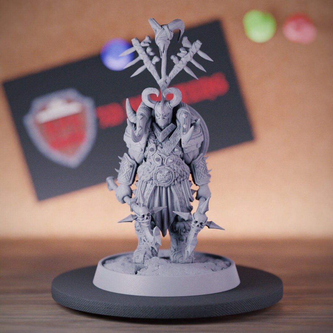 Barbarian Axe Miniature Warrior Mini Dungeons and Dragons Mini RPG ...