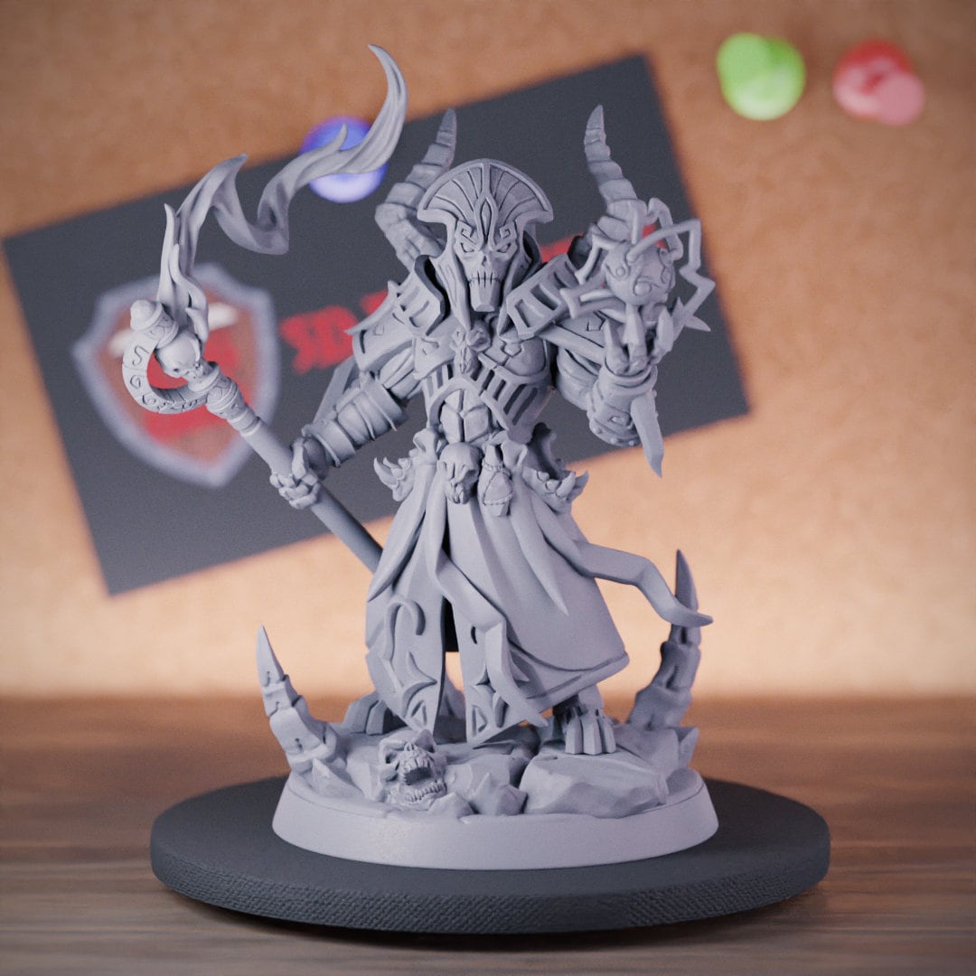 Lich Miniature Undead Necromancer King Mini Dungeons and Dragons Mini ...