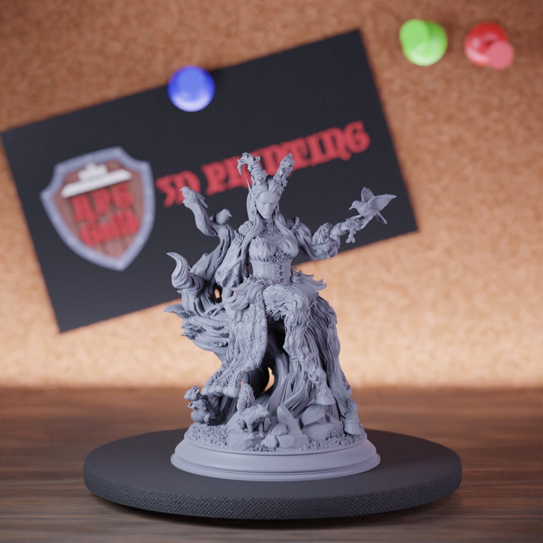 Satyr Druid Forest Mother Miniature | 28mm 32mm 38mm 75mm | Resin 3D ...