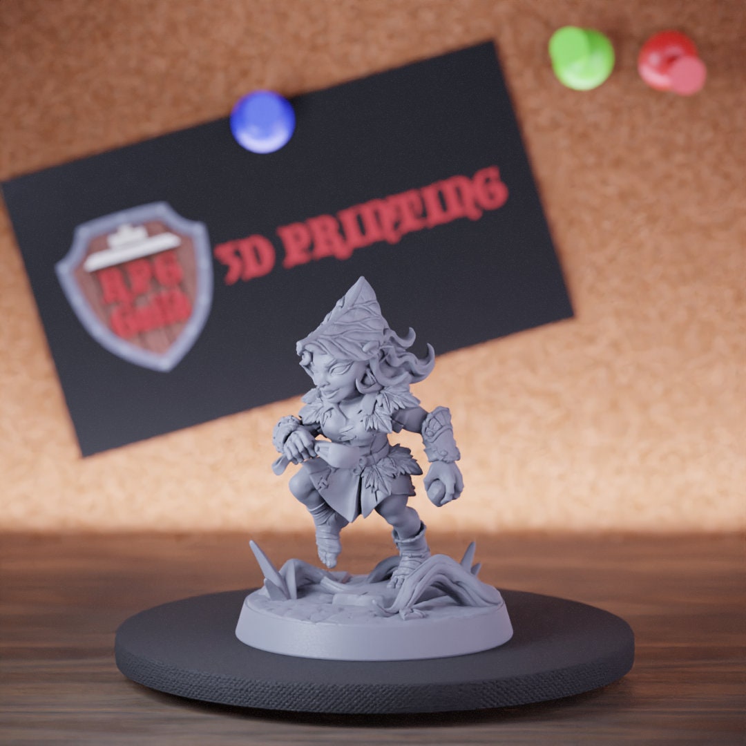 Assassin Female Halfling Miniature Dnd Rogue Mini Dungeons and Dragons ...