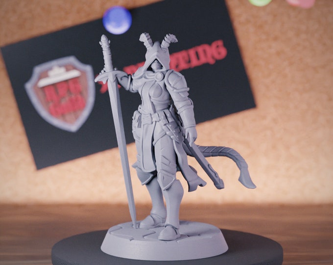 Tiefling Paladin Ariza 28mm Miniatures for Tabletop Gaming dnd, D&D, by ...