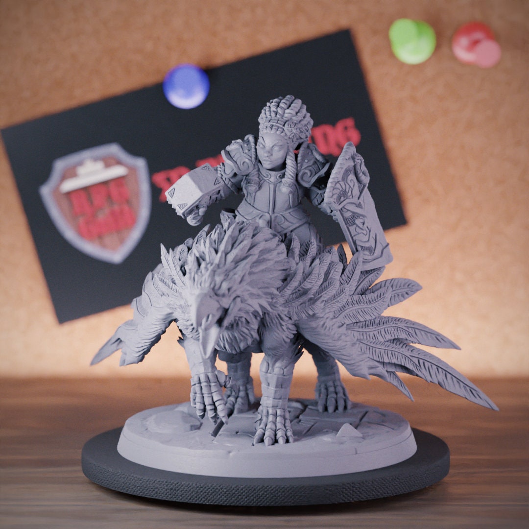 Gryphon Valkyrie Miniature Dnd Dwarf Dungeons and Dragons Mini RPG ...